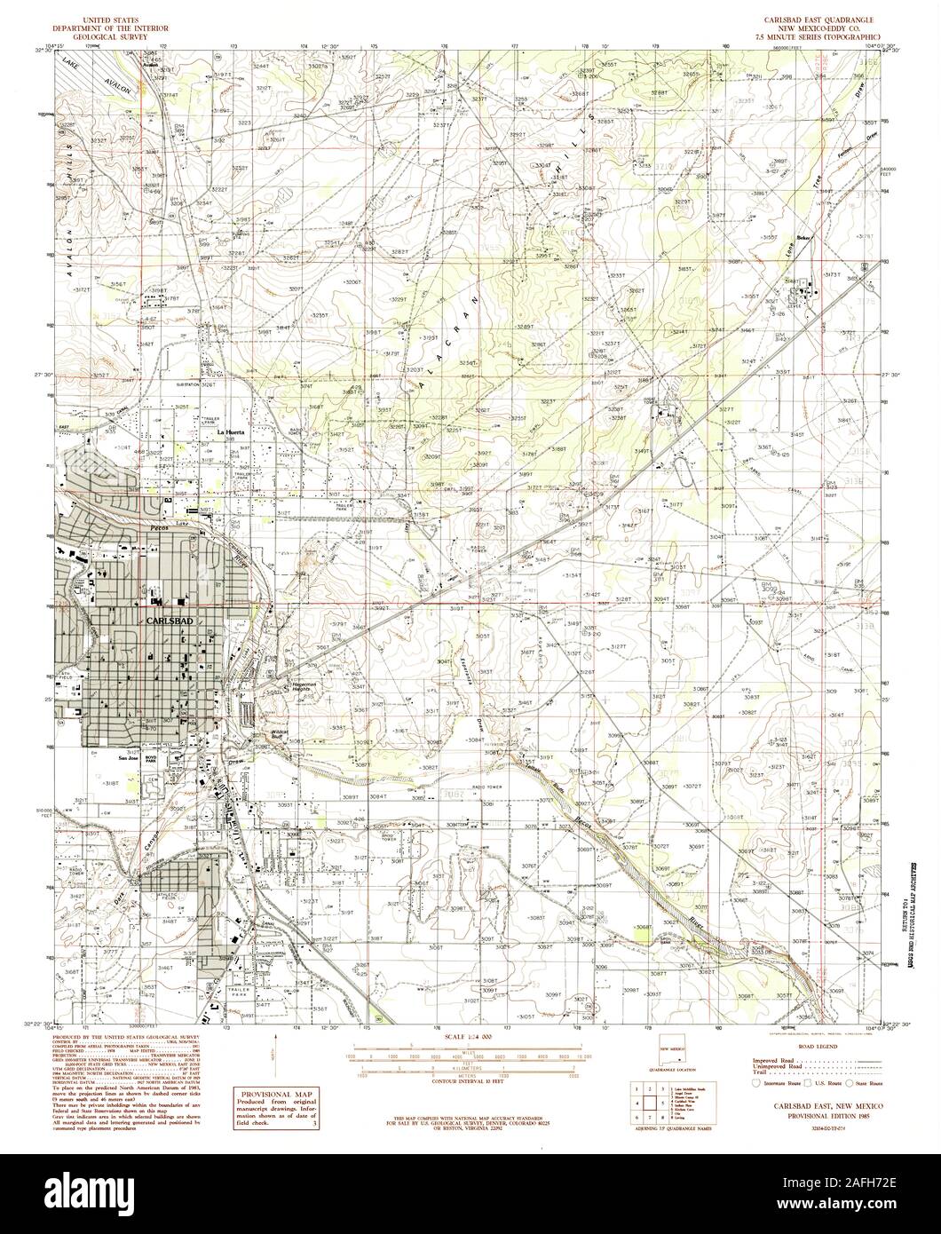 Map of carlsbad new mexico hi-res stock photography and images - Alamy