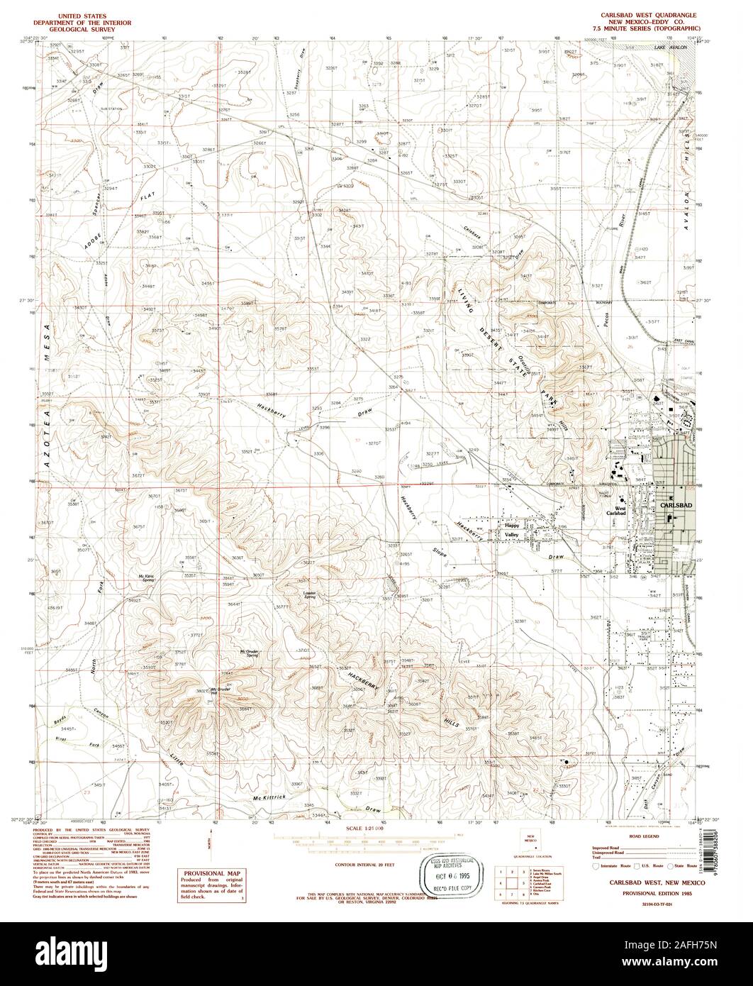 Map of carlsbad new mexico hi-res stock photography and images - Alamy