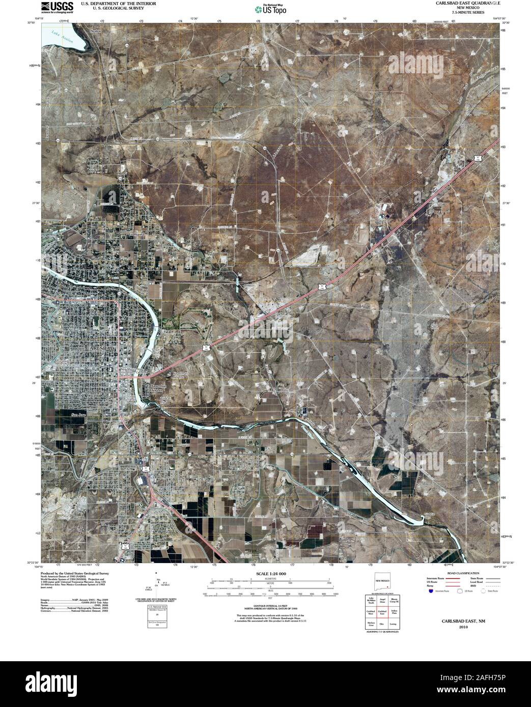 Map of carlsbad new mexico hi-res stock photography and images - Alamy