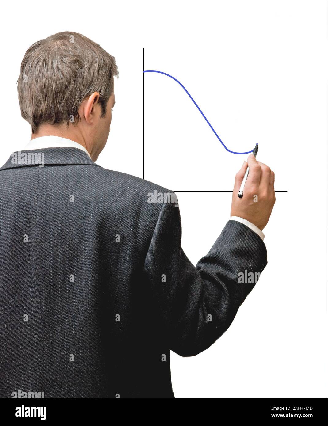 Man drawing a chart Stock Photo - Alamy