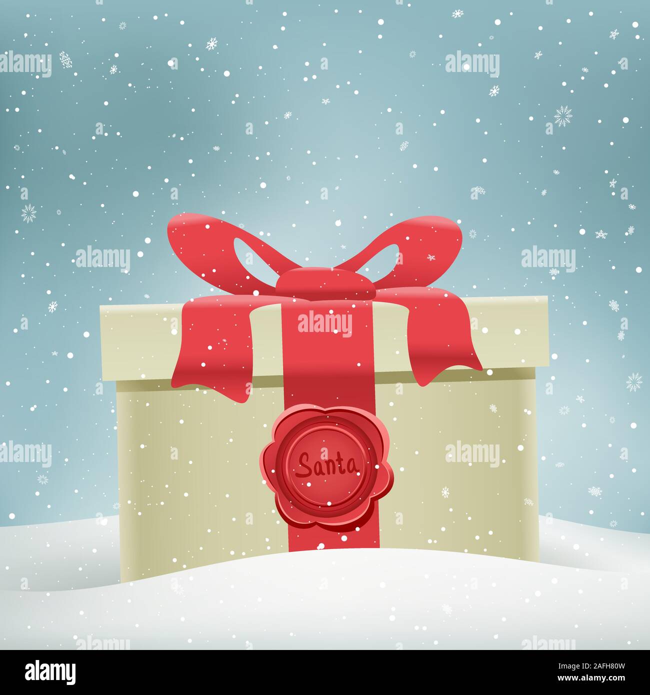 Christmas gift from Santa Stock Vector Image & Art - Alamy