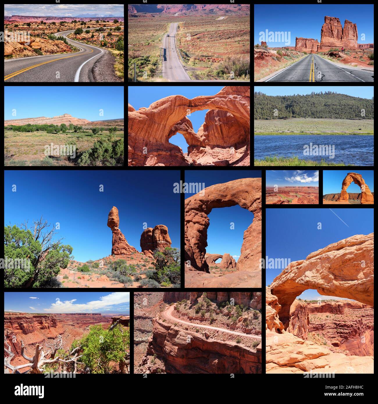 Utah landscapes photo collage - travel collection with national parks ...