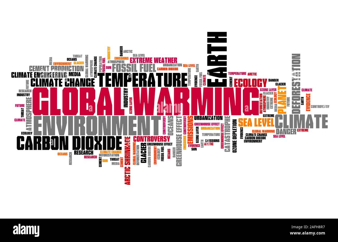 Global warming word cloud. Climate change concept Stock Photo - Alamy