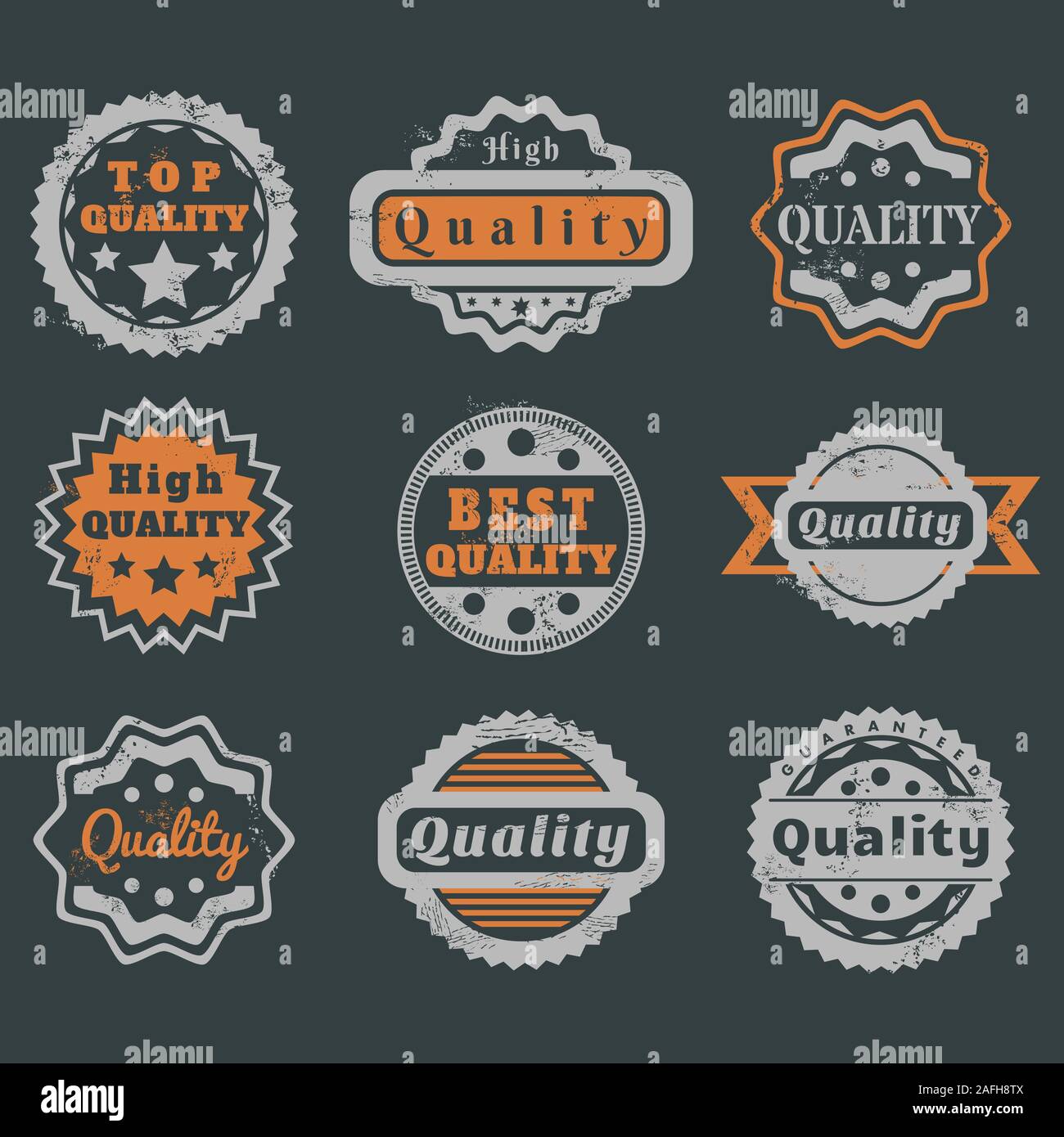 High quality guarantee stickers - value certificate marks. Quality ...