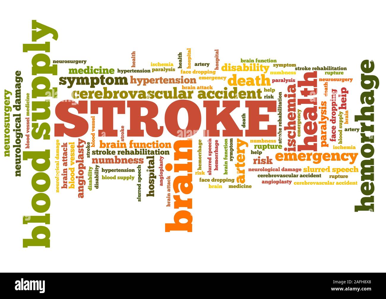 Stroke - health concepts word cloud illustration. Word collage concept ...