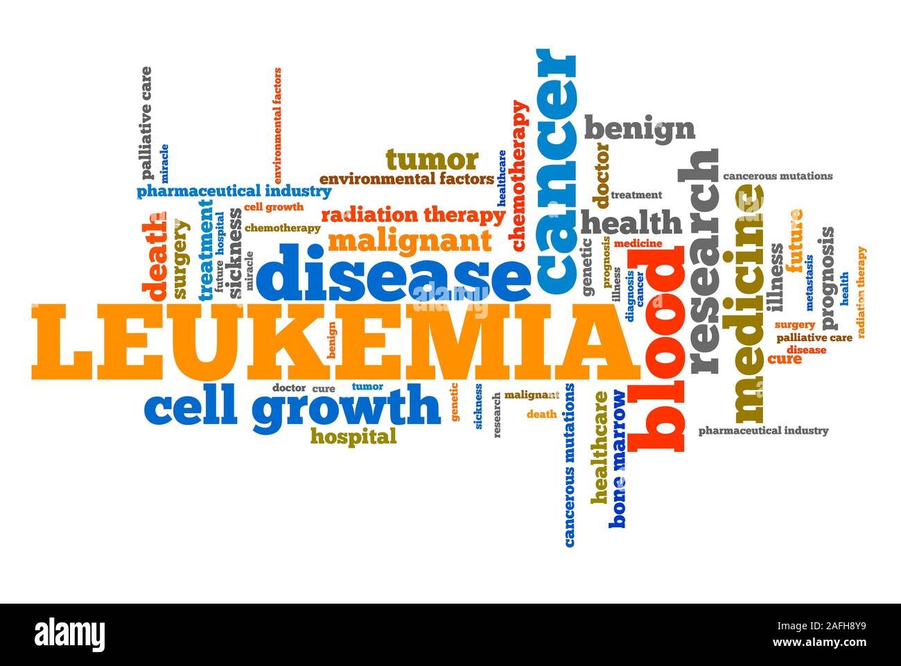 Leukemia word collage concept. Serious illness cancer treatment Stock ...