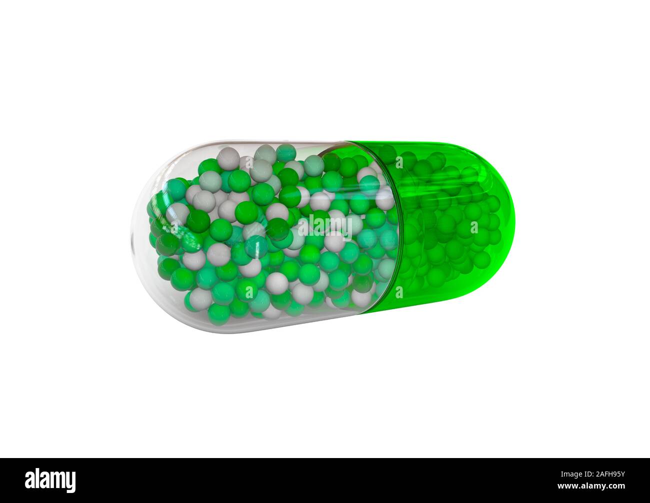 Green tablet isolated on white background Stock Photo - Alamy