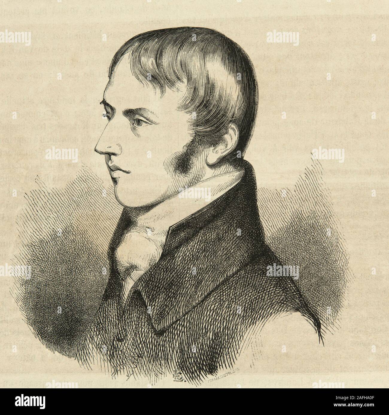 Portrait of John Constable , British landscape painter of the ...