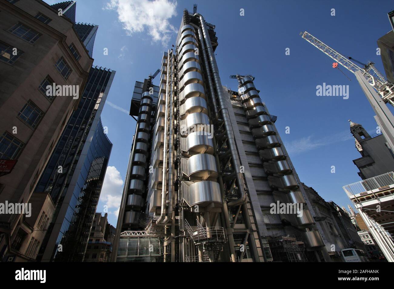 LONDON, UK - MAY 13, 2012: Lloyd's building in London. It was built in ...
