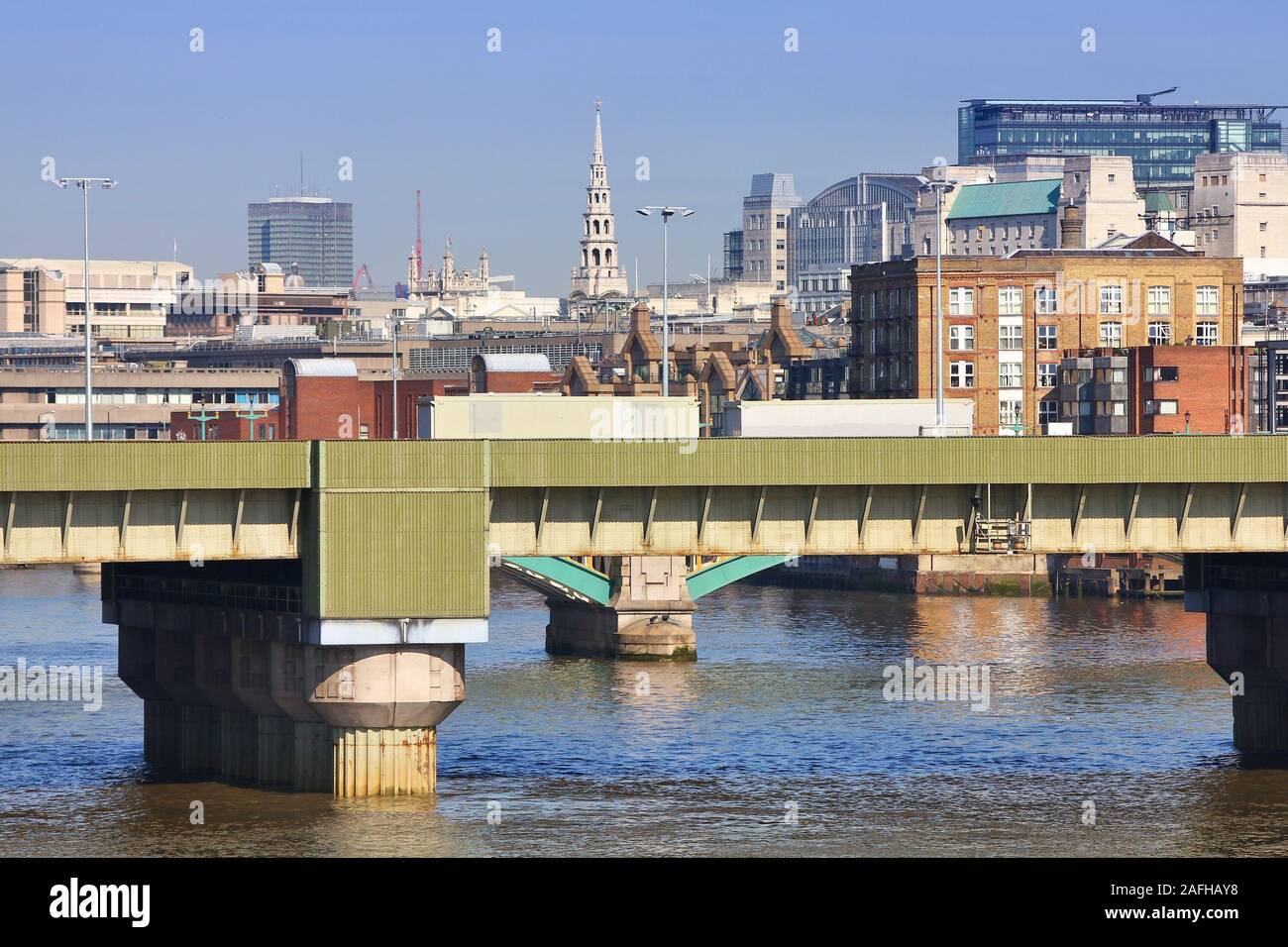 Cannon Street railway bridge in London, UK Stock Photo - Alamy