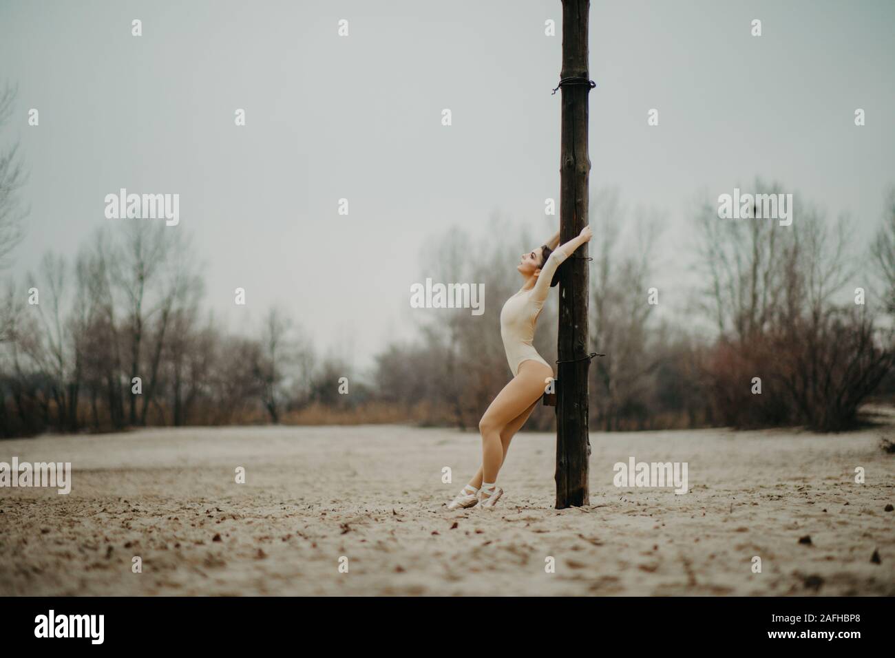 Pillar pose hi-res stock photography and images - Alamy