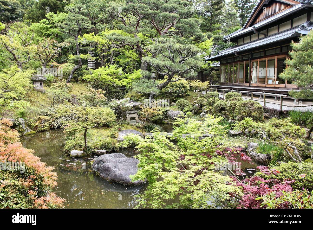 Japanese garden in Nara, Japan (Kansai region) - UNESCO World Heritage ...