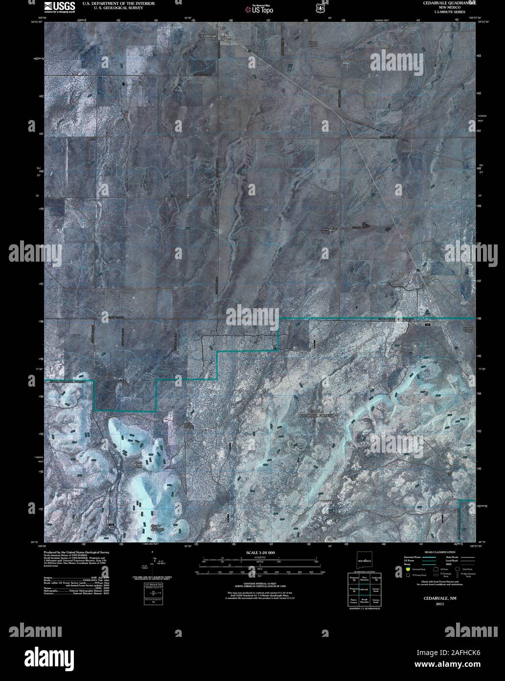 Cedarvale new mexico map hi-res stock photography and images - Alamy