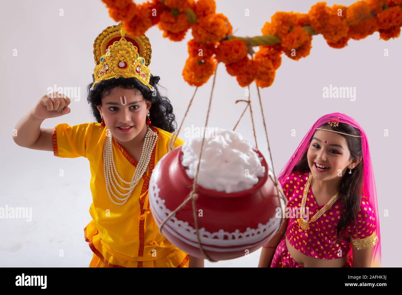 Indian kids radha and krishna hi-res stock photography and images - Alamy