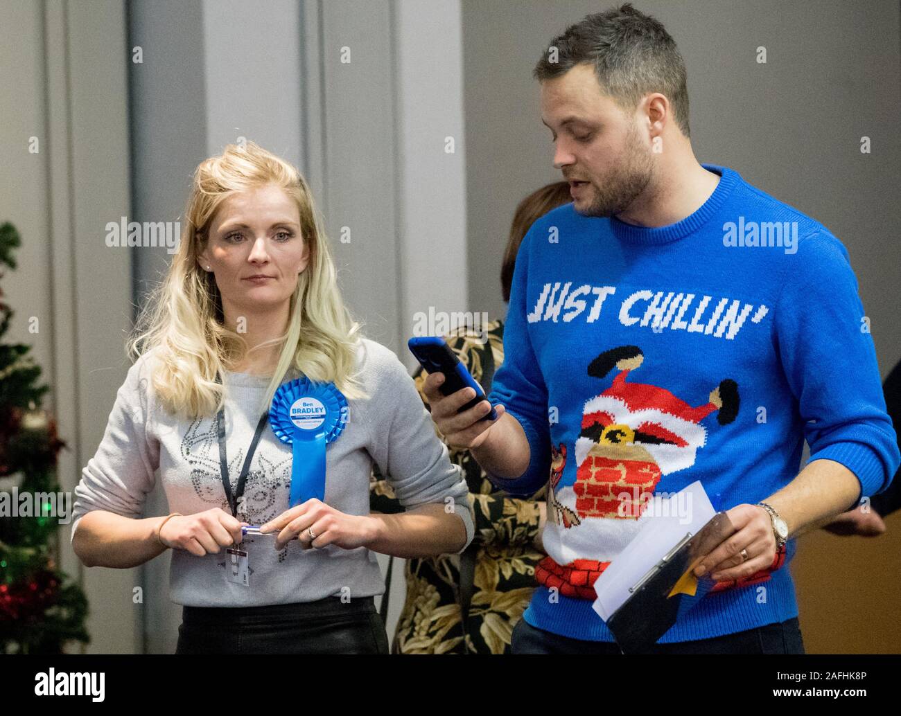 Ben Bradley the Conservative candidate for Mansfield and his wife ...