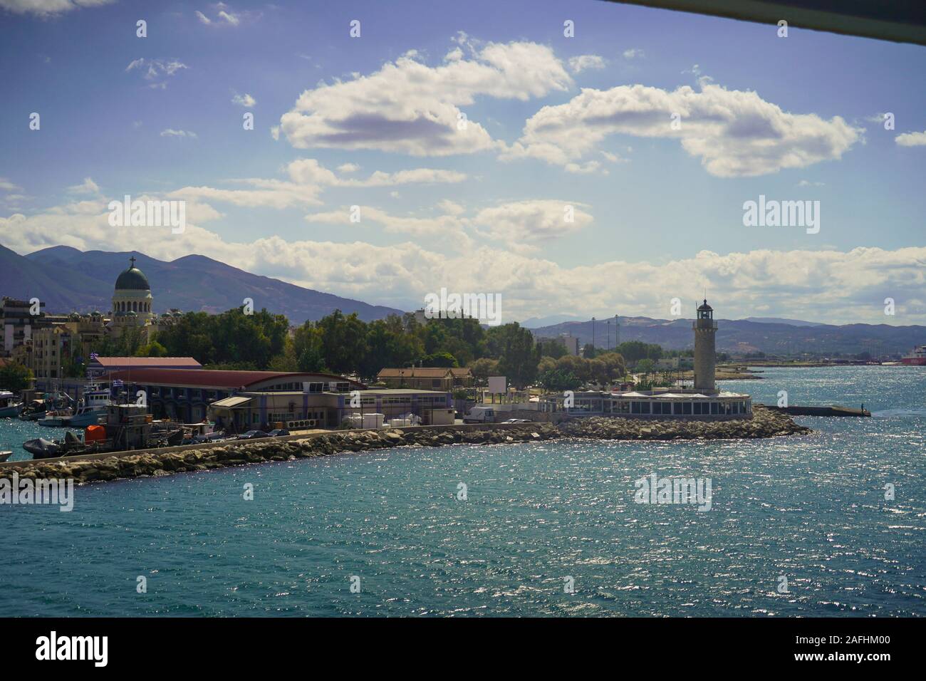 The port town of Patras, Peloponnese, Greece Stock Photo - Alamy