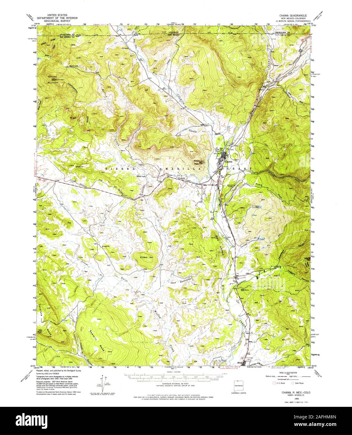 Map of chama hi-res stock photography and images - Alamy