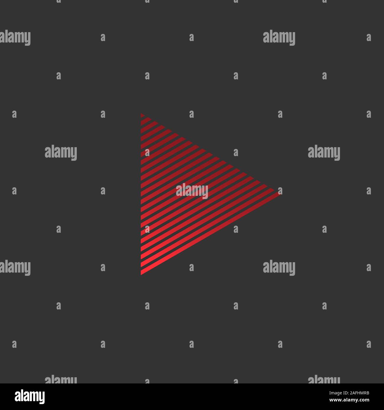Play button. Red multimedia button template Vector illustration Stock ...