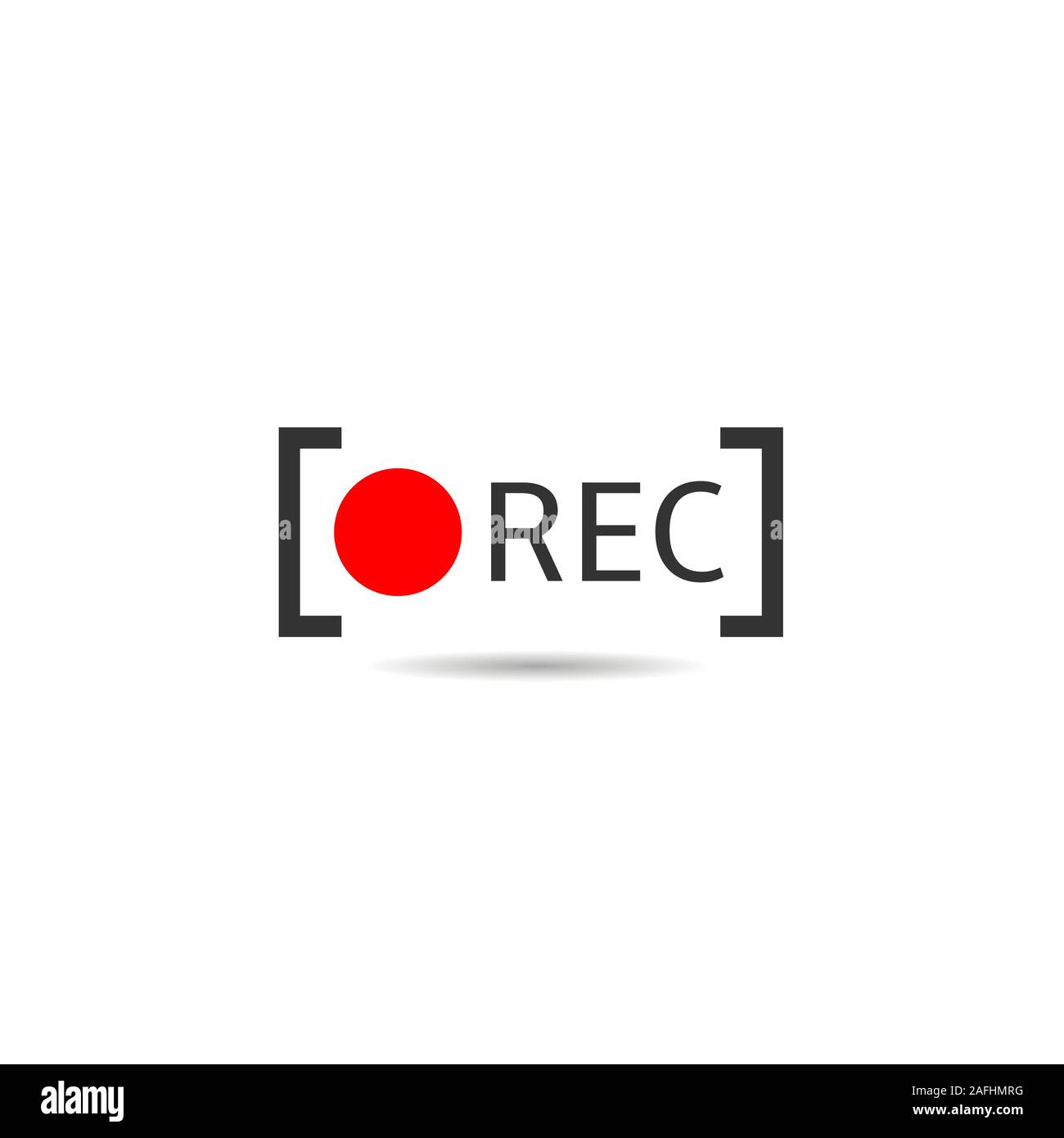 Rec icon. Recording icon template for radio or TV channel Stock Vector ...