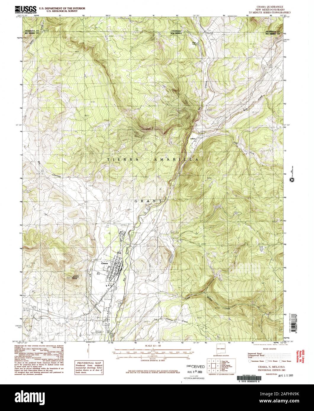 Map of chama new mexico hi-res stock photography and images - Alamy