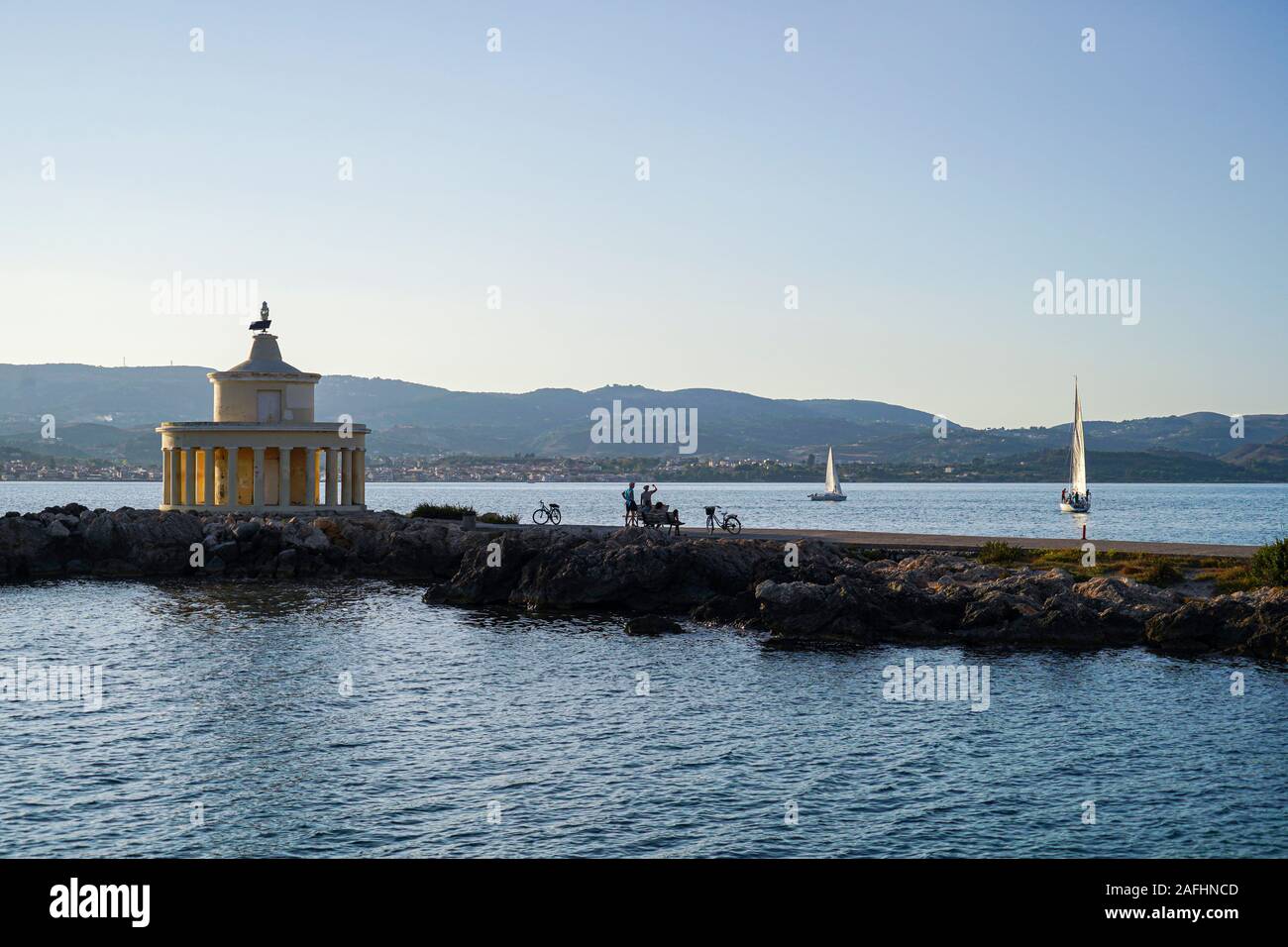Lighthouse of Saint Theodoroi (St Theodore), Fanari Beach, Argostoli ...
