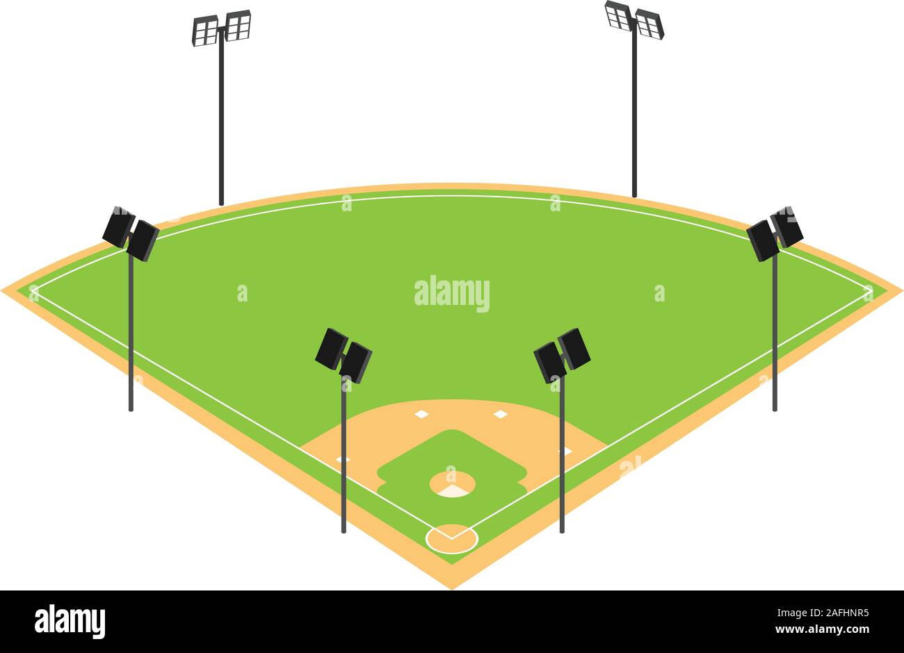 Baseball field icon. Isometric of baseball field vector icon for web ...