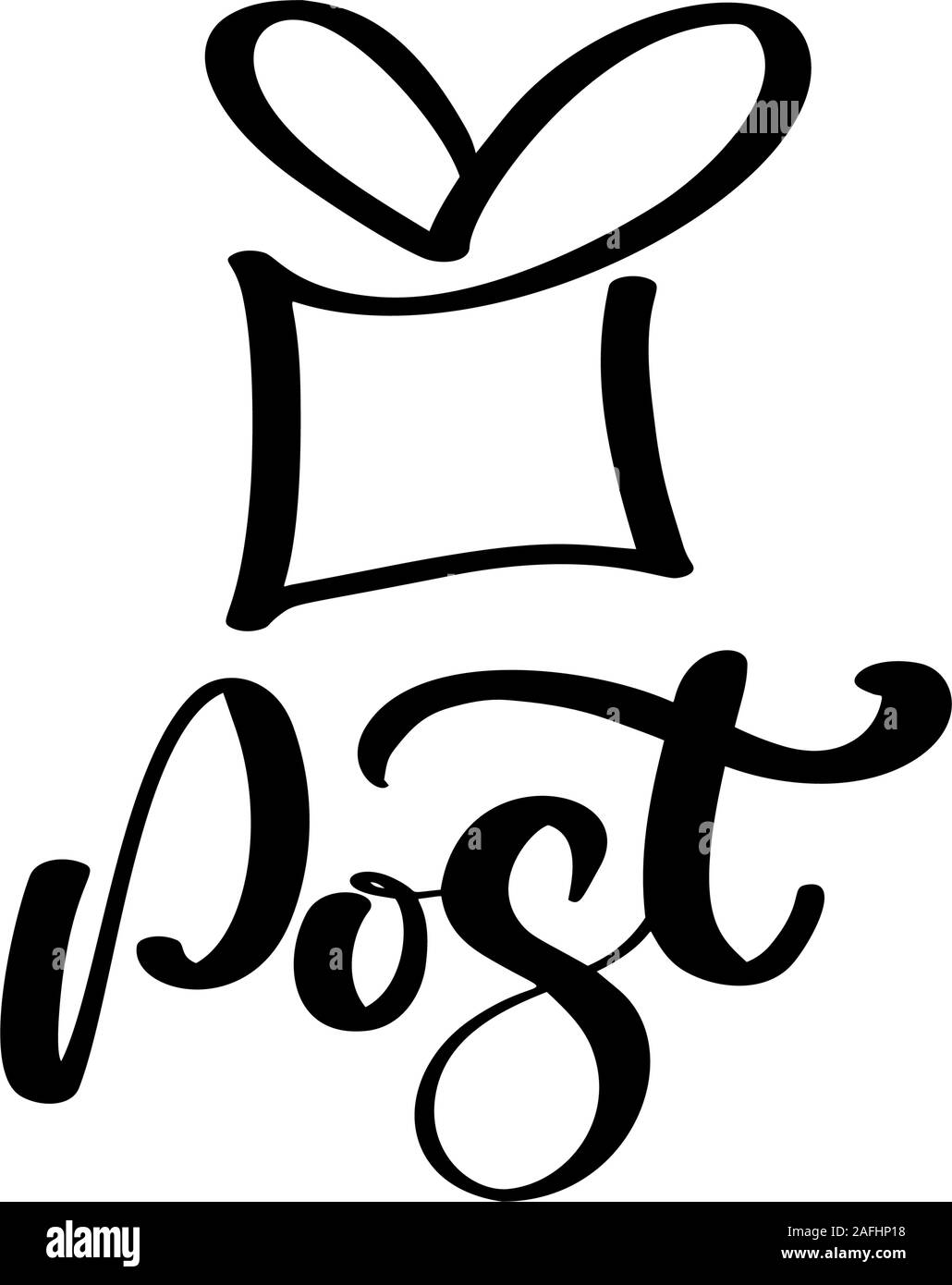 Transport logistic logo of Calligraphy text Post for courier delivery ...