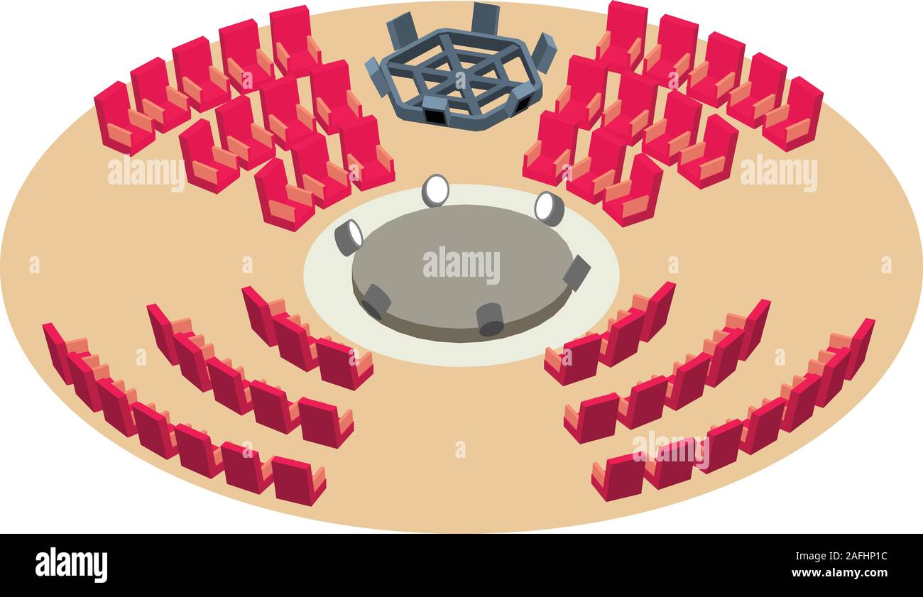 Circus arena icon. Isometric of circus arena vector icon for web design ...