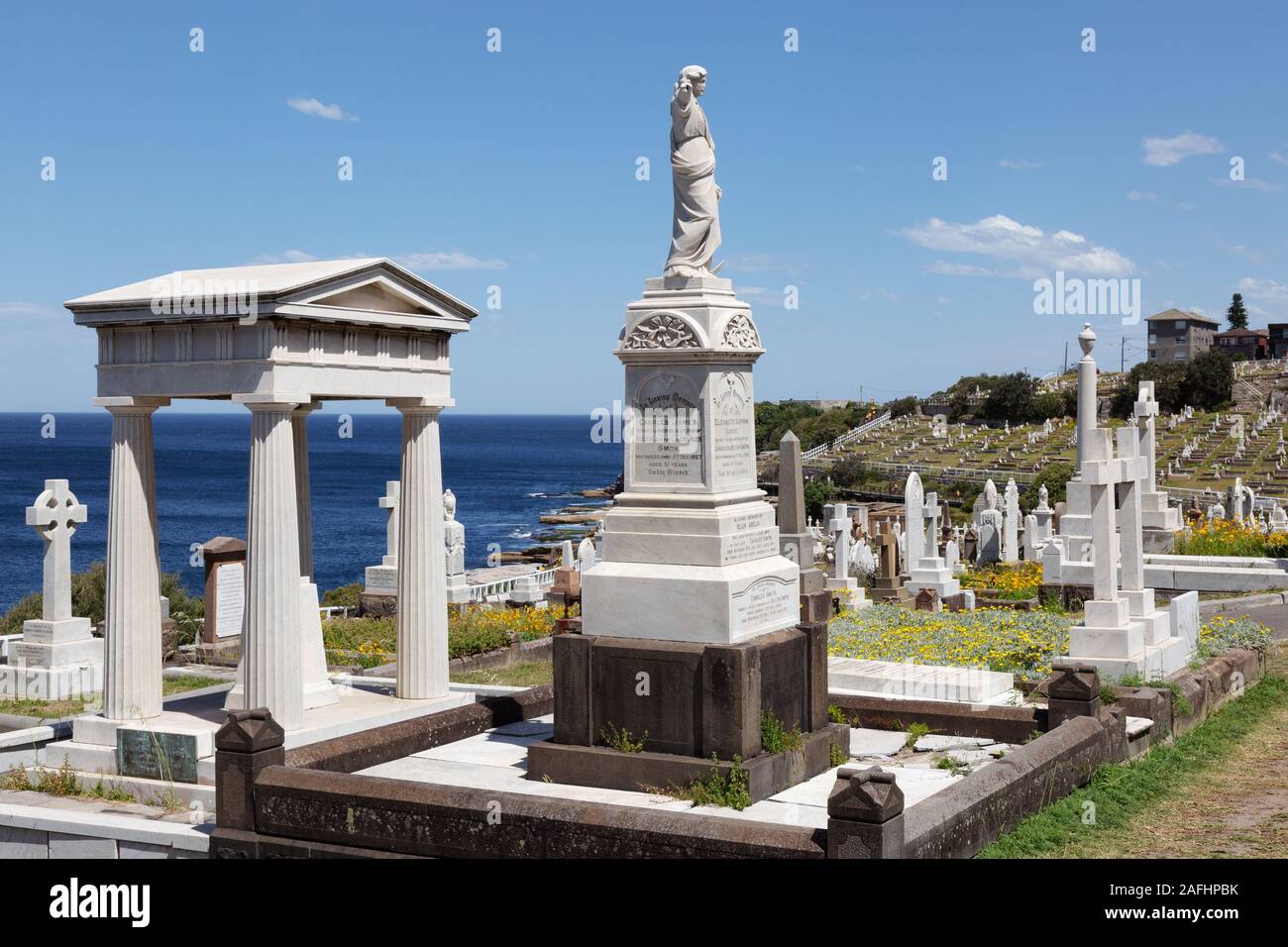 Waverley Cemetery Sydney Australia, on the coast at Sydney, Australia ...