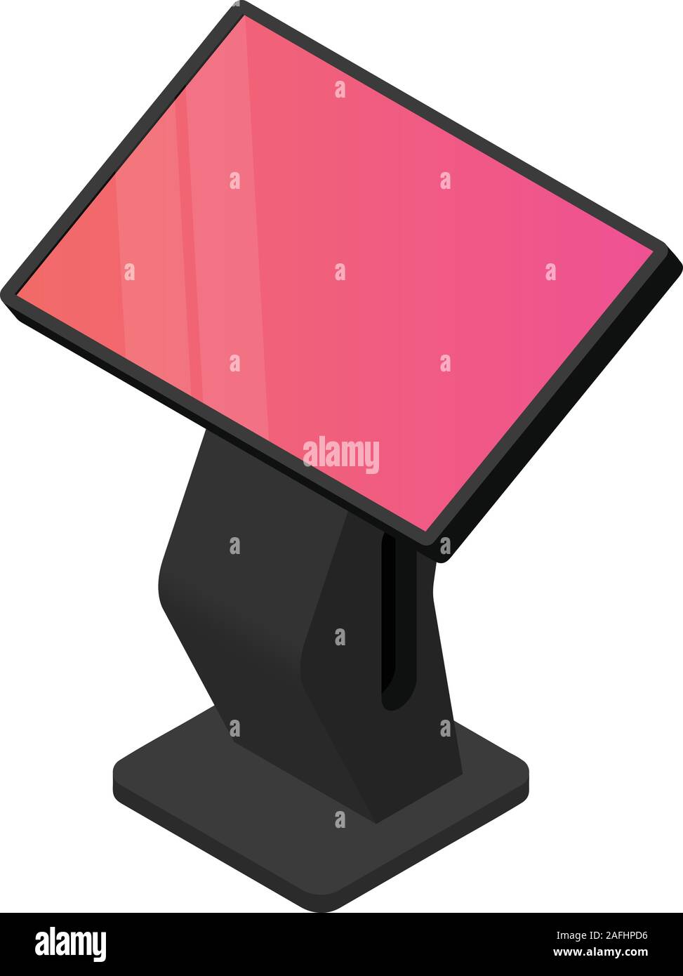 Digital screen kiosk icon. Isometric of digital screen kiosk vector ...