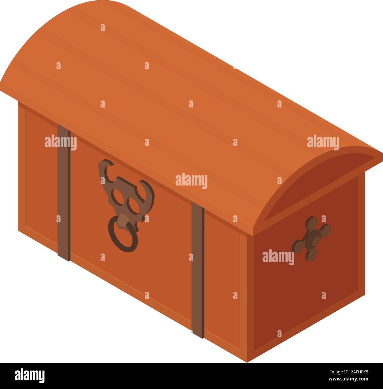 Wood dower chest icon. Isometric of wood dower chest vector icon for ...