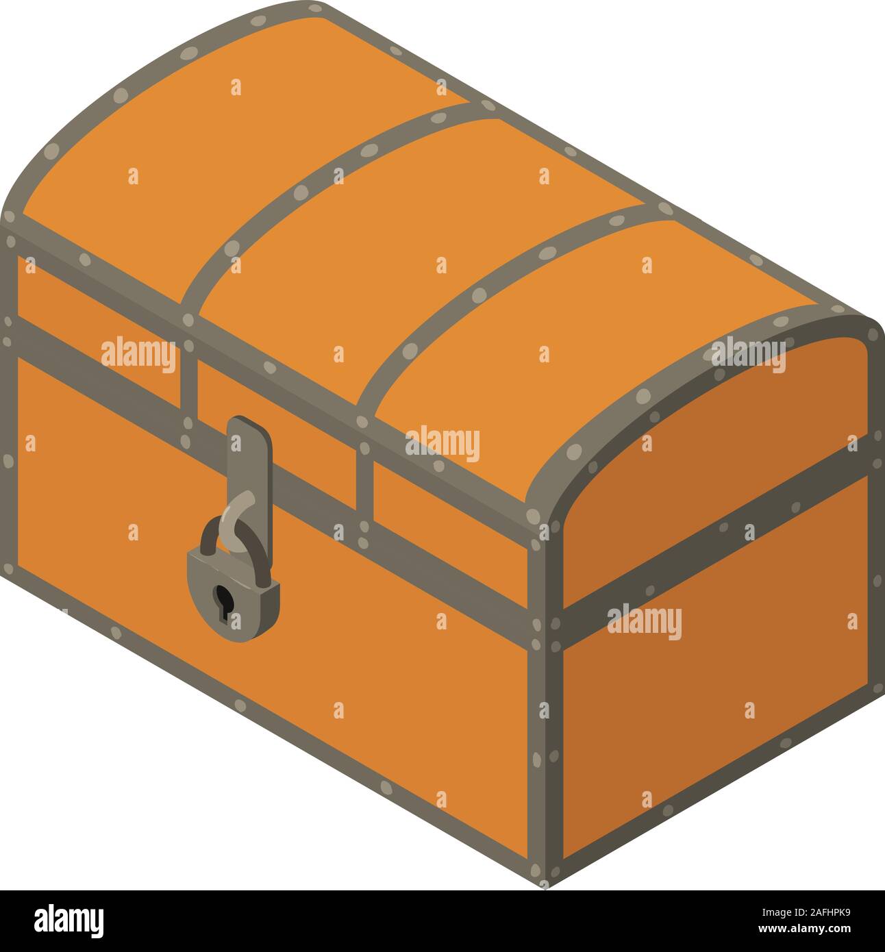 Pirate dower chest icon. Isometric of pirate dower chest vector icon ...