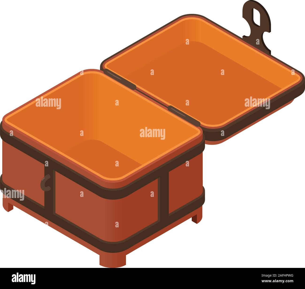 Empty dower chest icon. Isometric of empty dower chest vector icon for ...