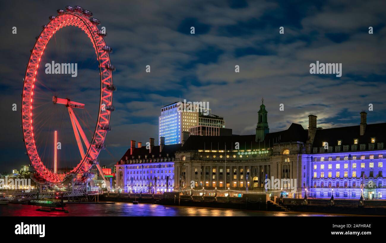 The Illuminated River Project. The London Eye, London, United Kingdom ...