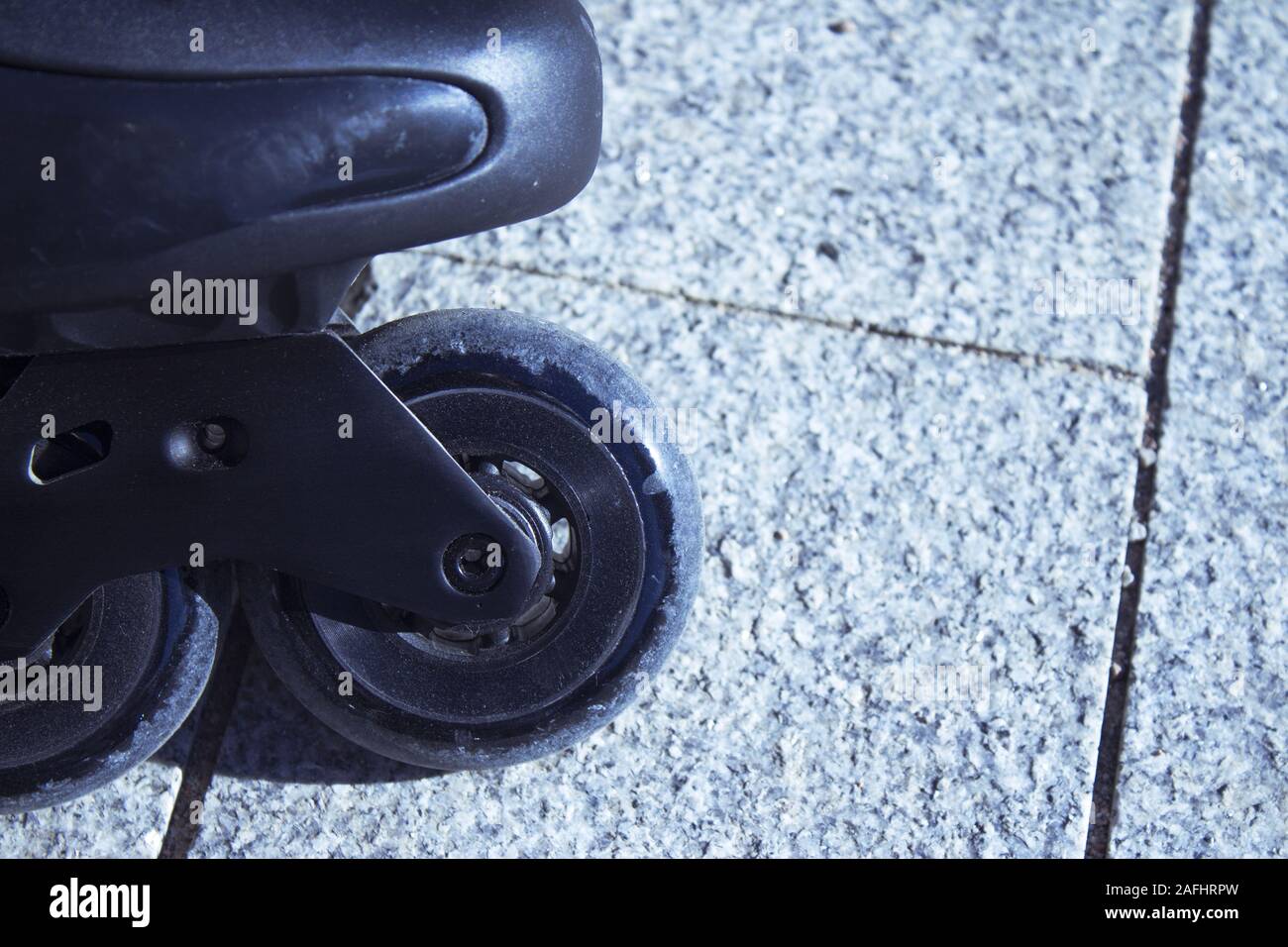 Black freestyle roller skates Stock Photo - Alamy