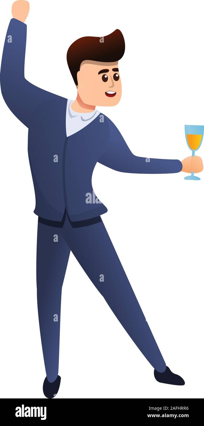 Happy office manager icon. Cartoon of happy office manager vector icon ...