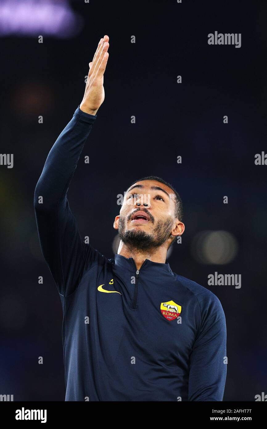 Juan Jesus of Roma warming up before the Italian championship Serie A ...