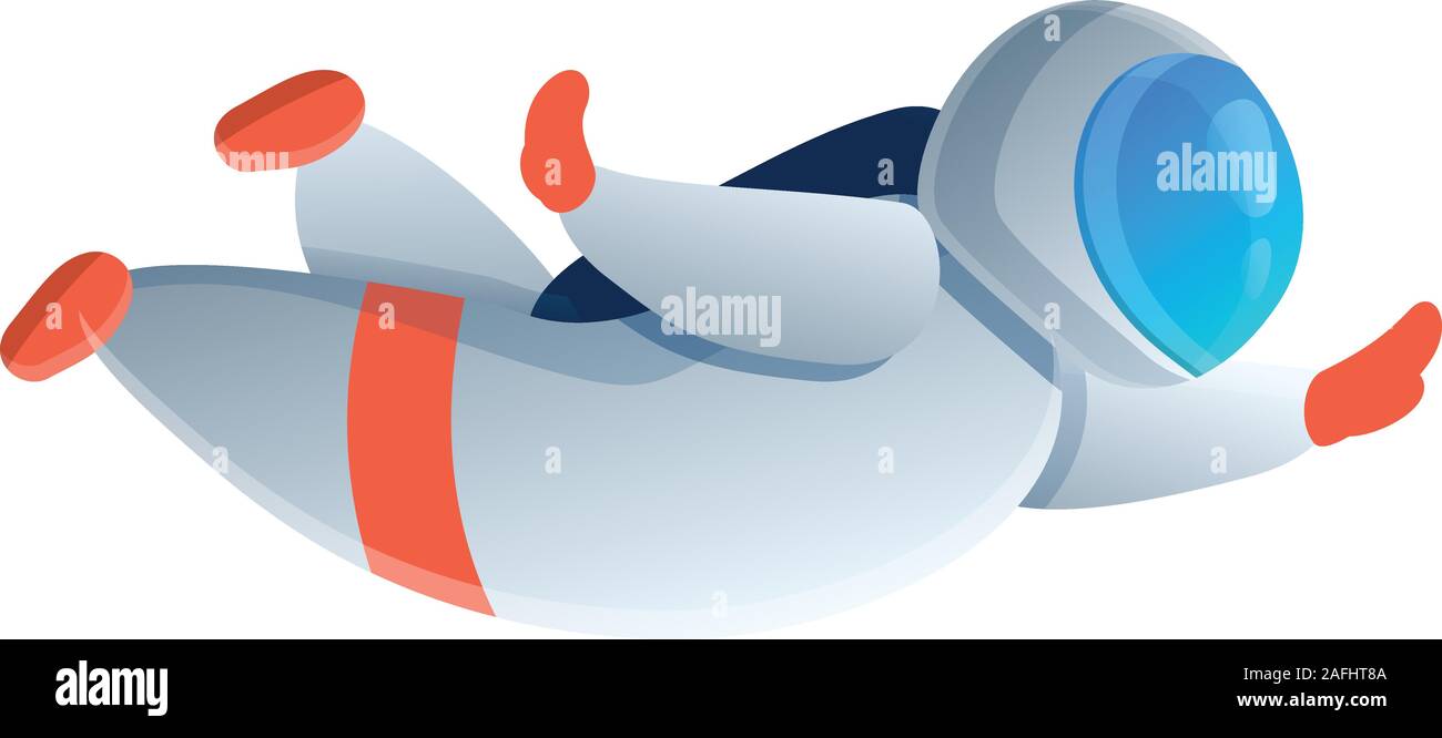 Flying spaceman icon. Cartoon of flying spaceman vector icon for web ...