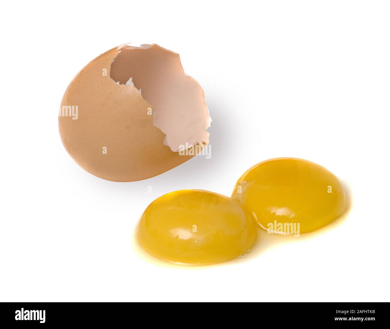 Egg with two yolks Stock Photo - Alamy