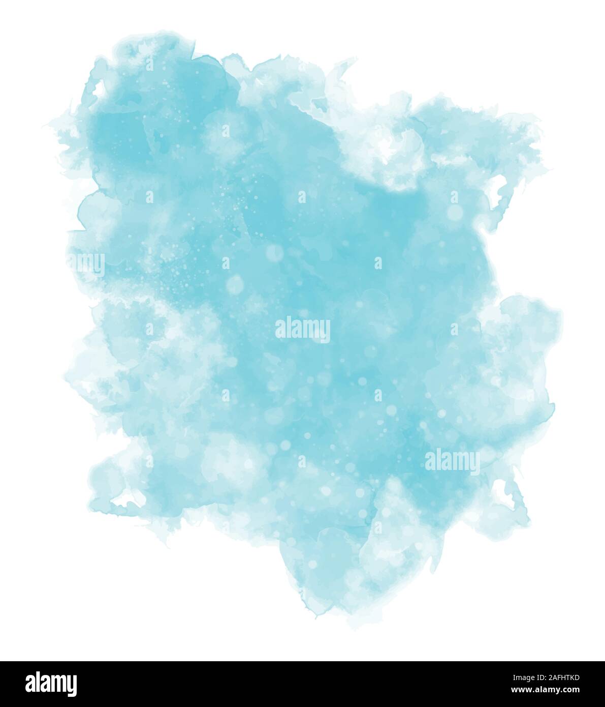 Blue watercolor background with white splash. Paint splash on paper ...