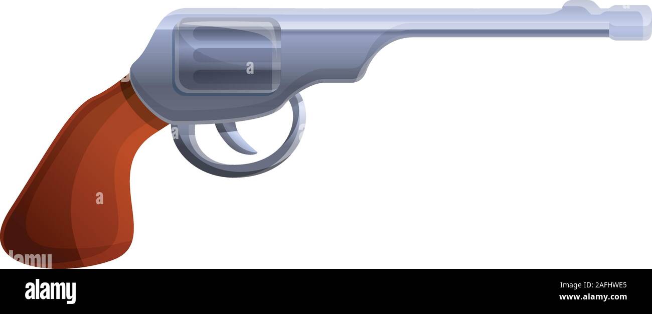 Cowboy revolver icon. Cartoon of cowboy revolver vector icon for web ...