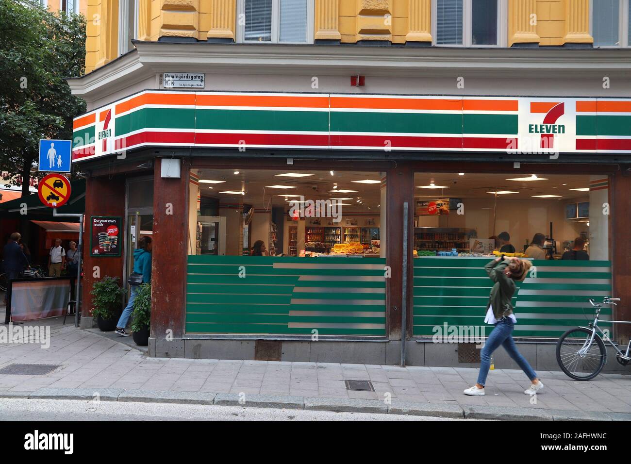 STOCKHOLM, SWEDEN - AUGUST 24, 2018: 7-Eleven convenience store in ...
