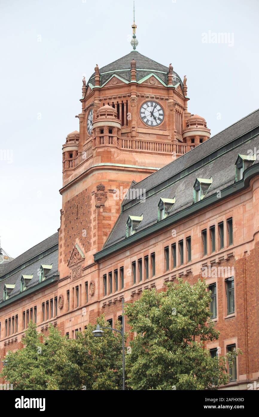 Stockholm landmark, city in Sweden. Central Post Office Building Stock ...