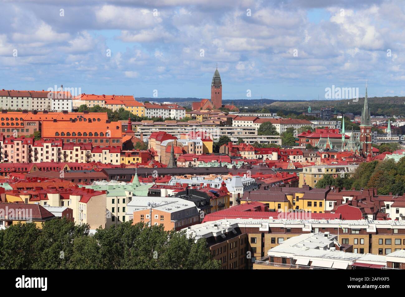 Aerial view of the city cityscape of gothenburg goteborg goteborg hi ...