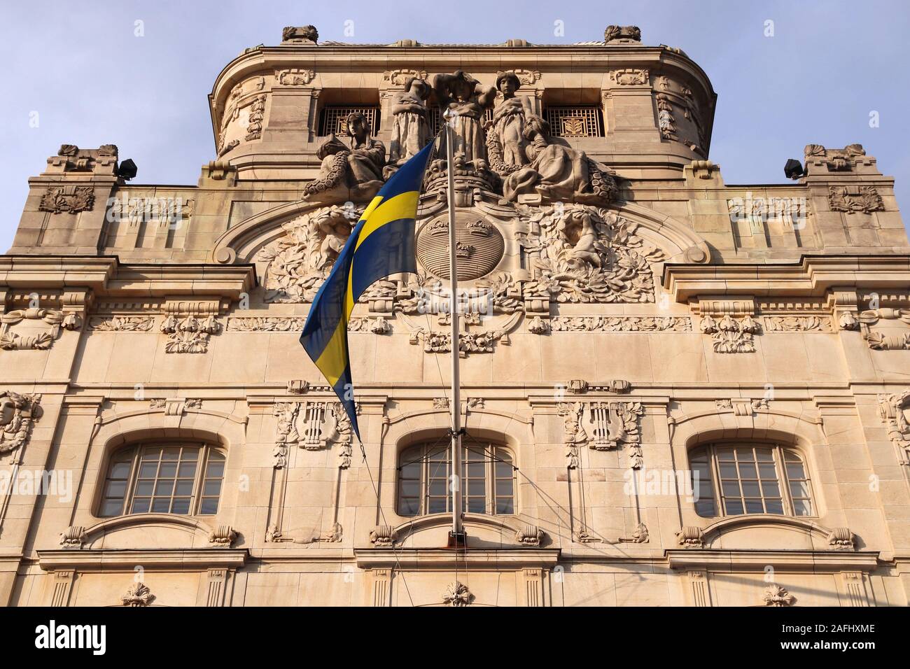 Stockholm landmark. The Royal Dramatic Theatre (known as Dramaten Stock ...
