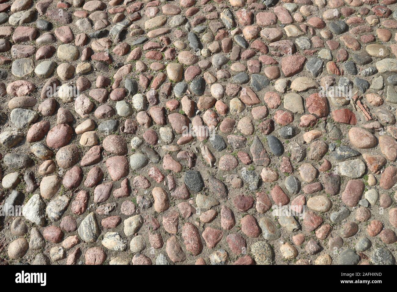 Stone paving background - granite cobblestone pattern in Stockholm ...