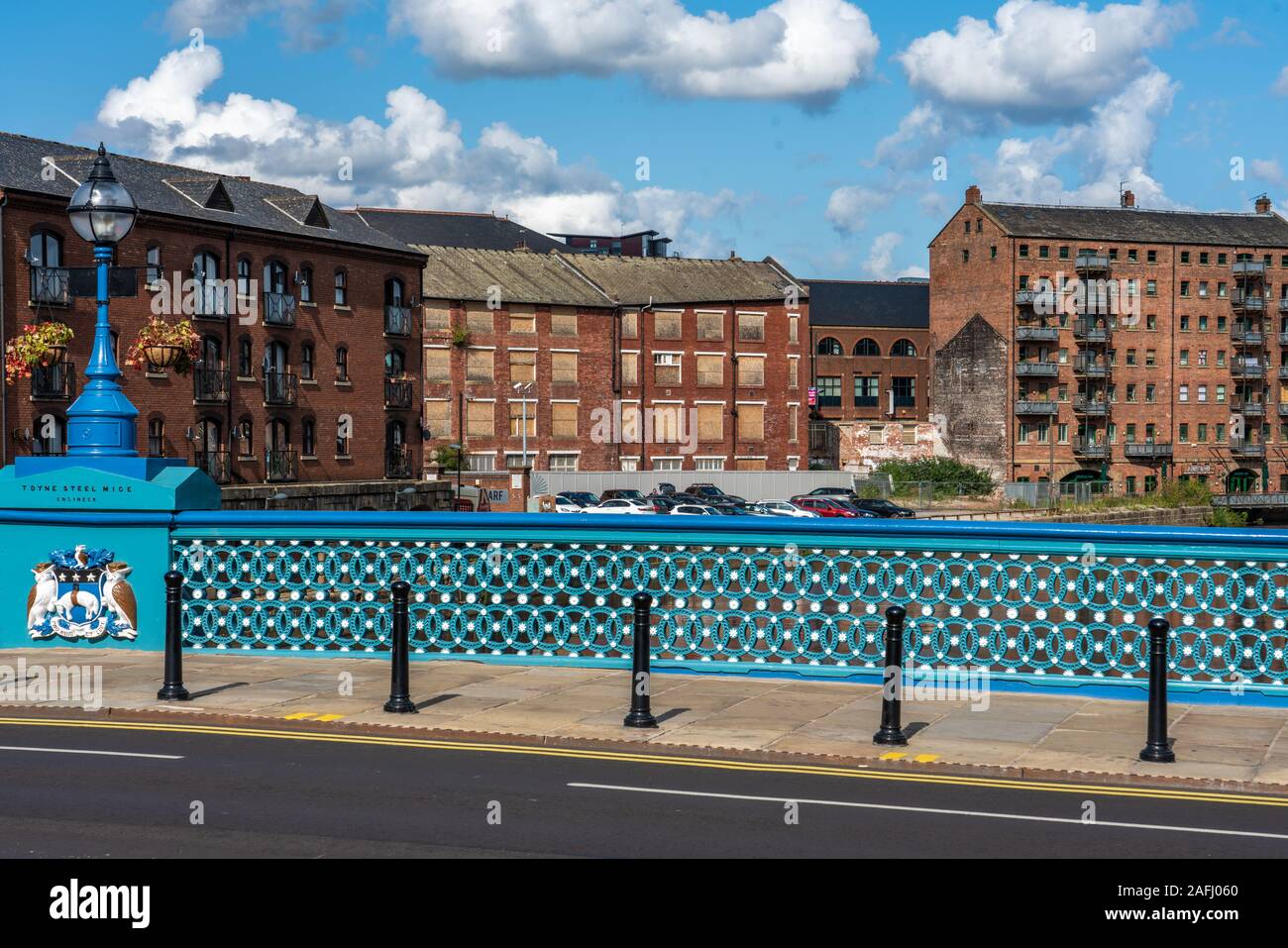 LEEDS, UNITED KINGDOM - AUGUST 13: This is Leeds Bridge, an historic ...