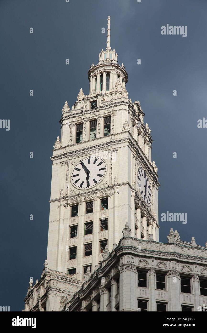 CHICAGO, USA - JUNE 28, 2013: Wrigley Building in Chicago. The building ...