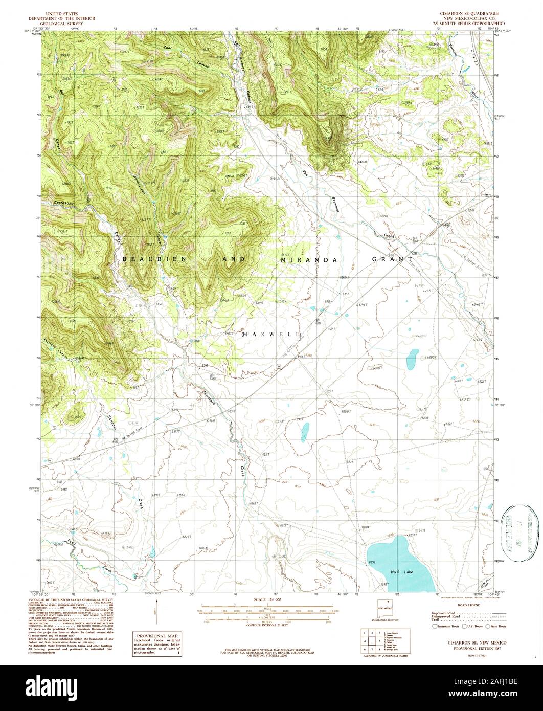 Map of cimarron new mexico hi-res stock photography and images - Alamy