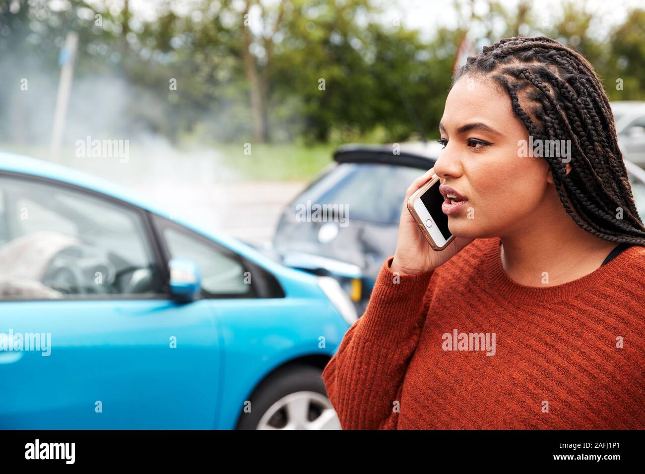 Woman car accident hi-res stock photography and images - Alamy